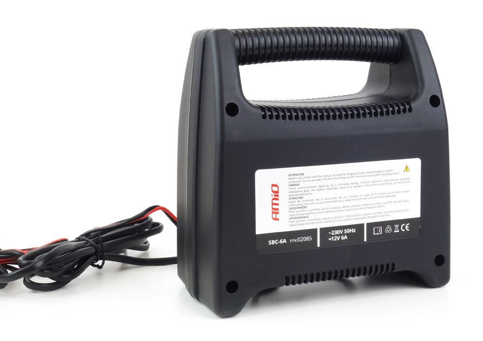 Amio 02085 6A 12V Φορτιστής Μπαταρίας Αυτοκινήτου | Dileris.gr