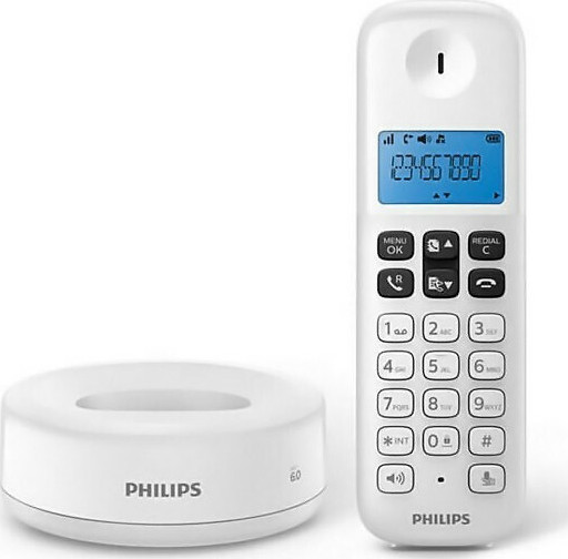 Philips D1611W/34 Λευκό Ασύρματο Τηλέφωνο | Dileris.gr